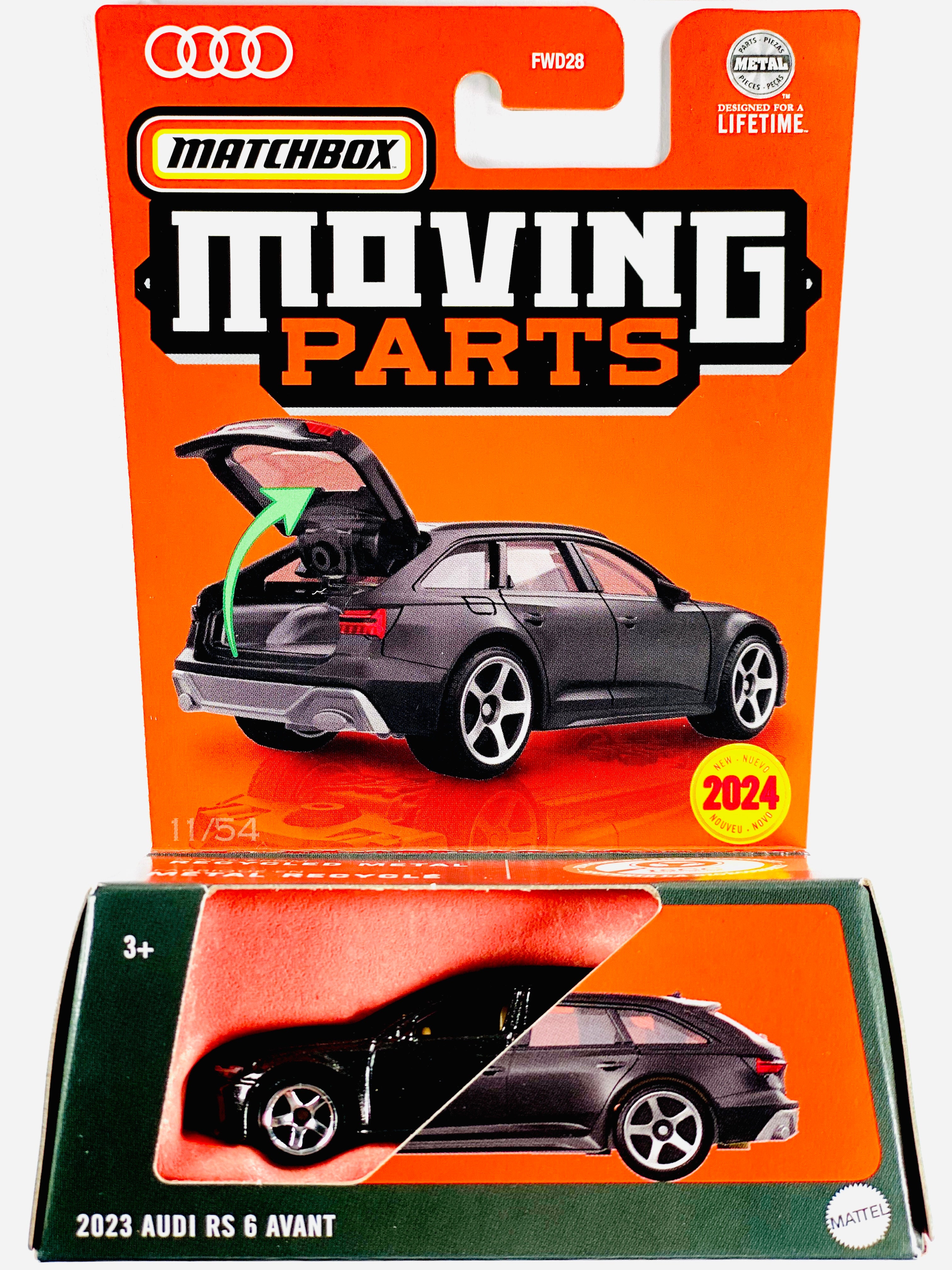 Matchbox 2024 Moving Parts Case K 2023 Audi RS 6 Avant - Damaged Card ...