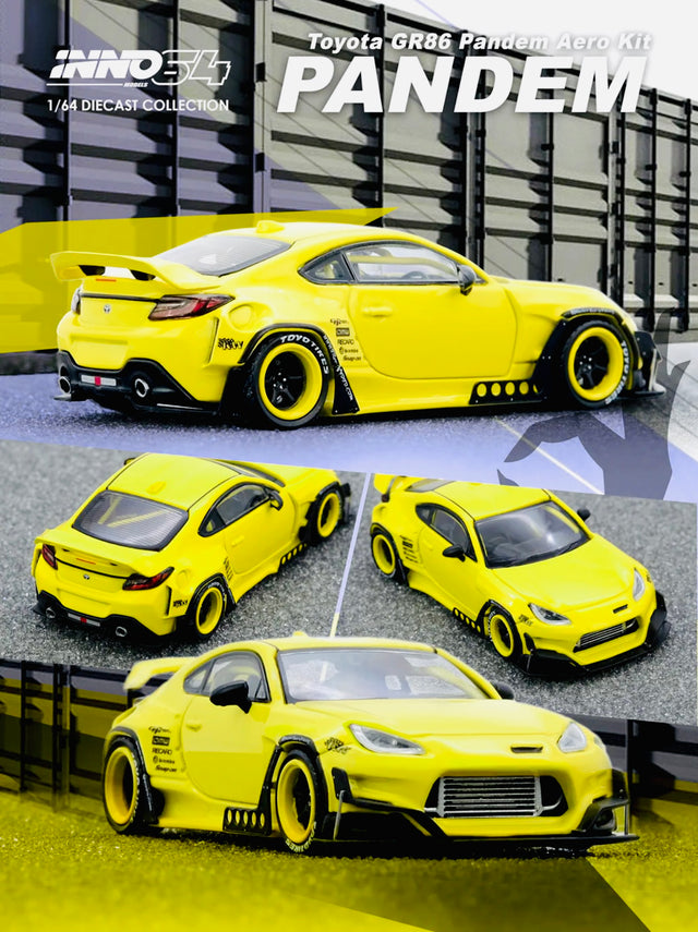 Inno64 Factory Sealed Toyota GR86 "Pandem" Yellow – Jcardiecast