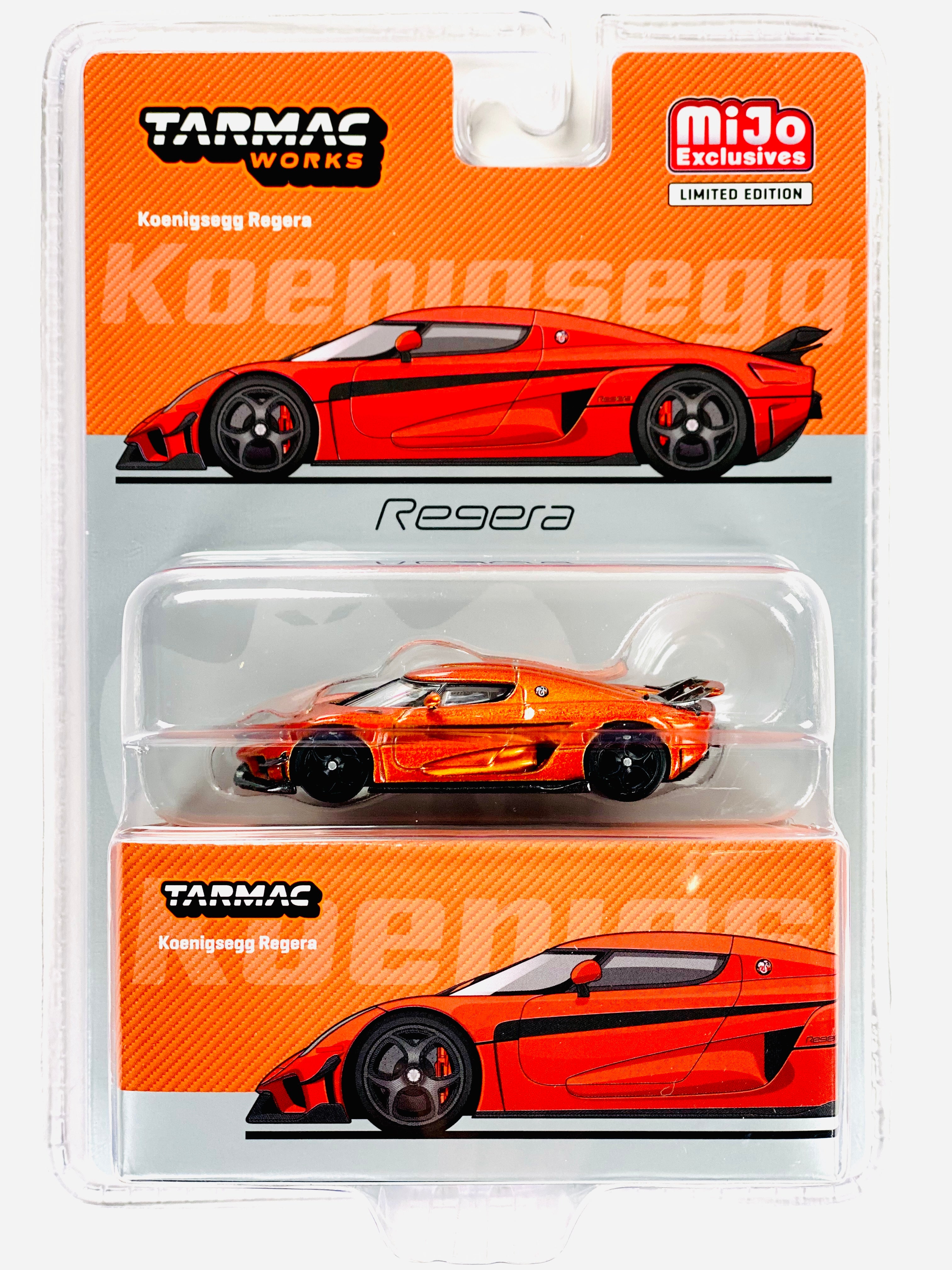 Tarmac Works Mijo Exclusive Koenigsegg Regera Orange Metallic & Black ...