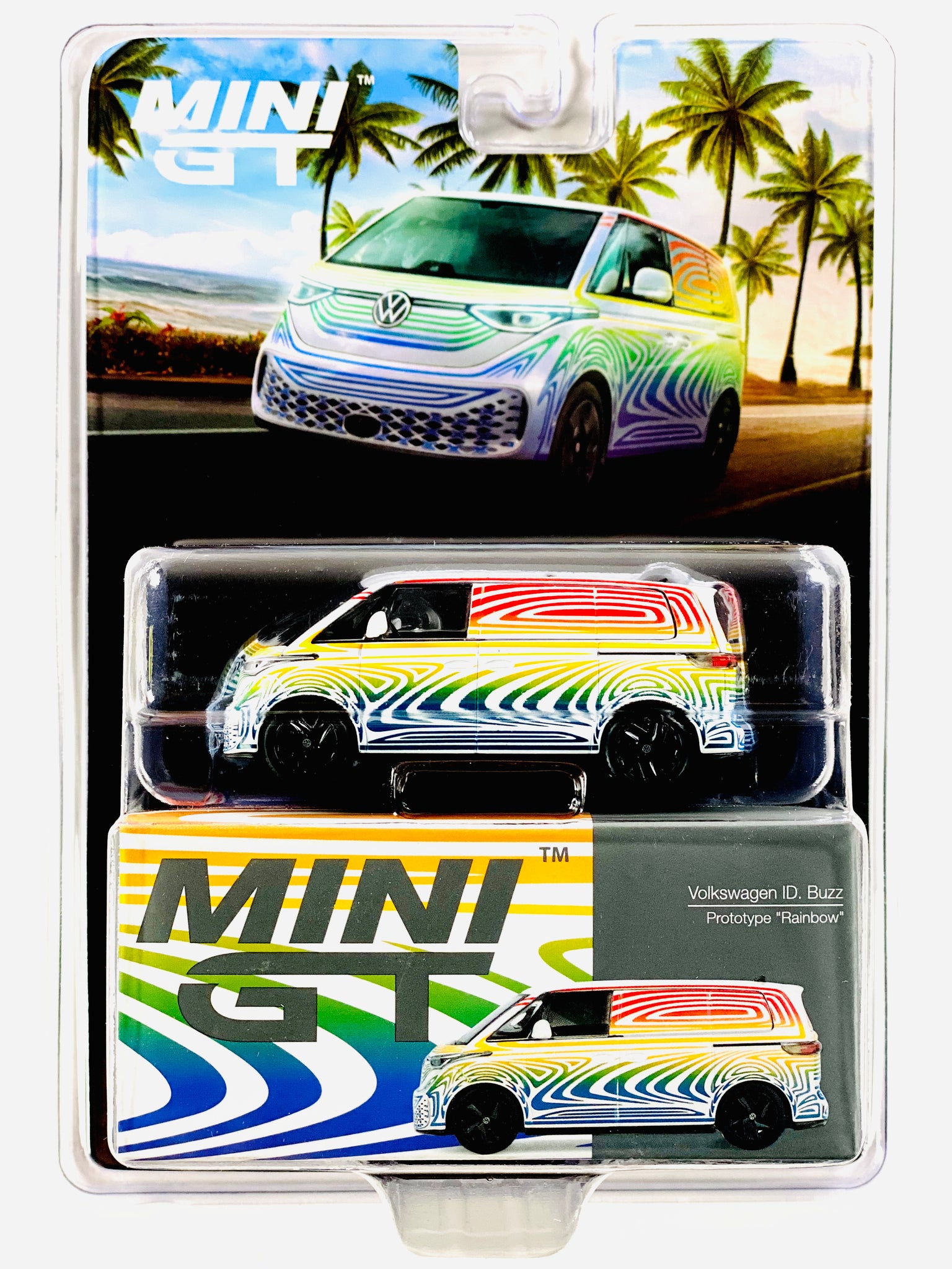 Mini GT Mijo Exclusive Volkswagen ID. Buzz Prototype “Rainbow” #899 ...